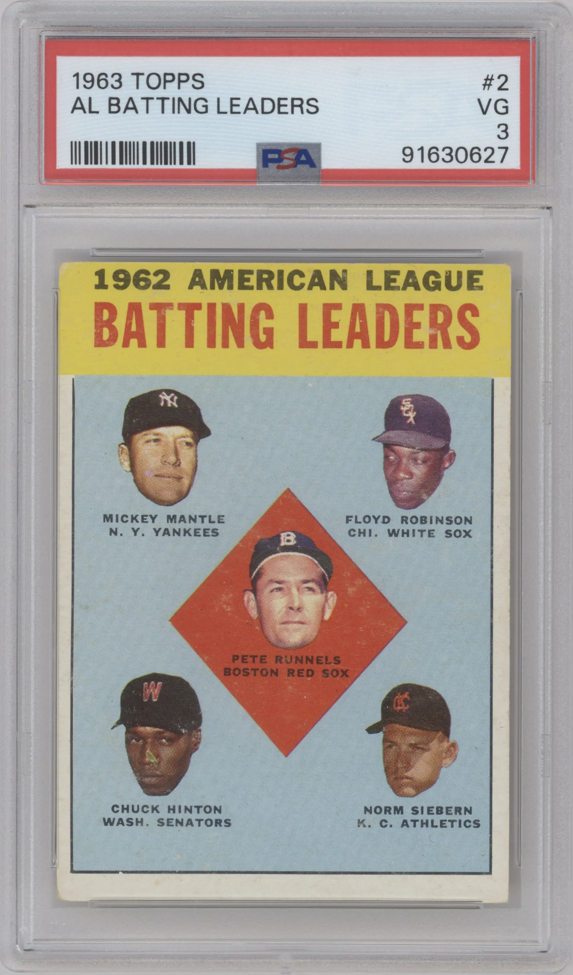 Pete Runnels/Mickey Mantle/Floyd Robinson/Chuck Hinton/Norm Siebern ...